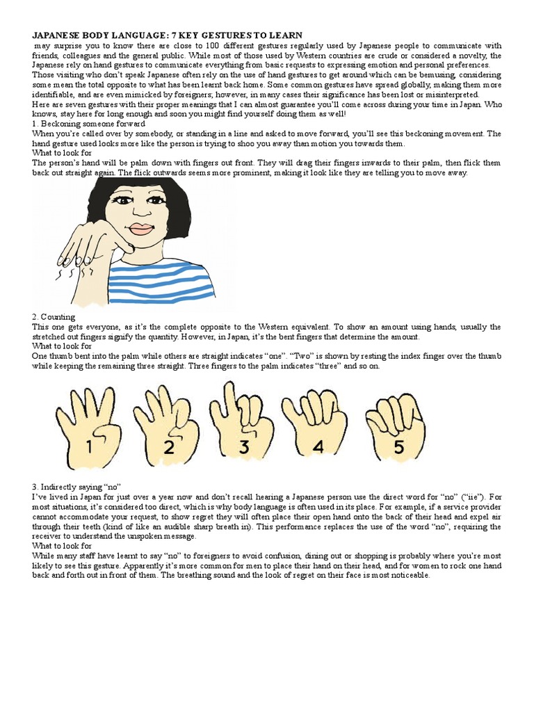 Japanese Body Language | PDF | Gesture
