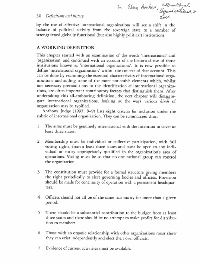 Clive Archer IO Definitions | PDF