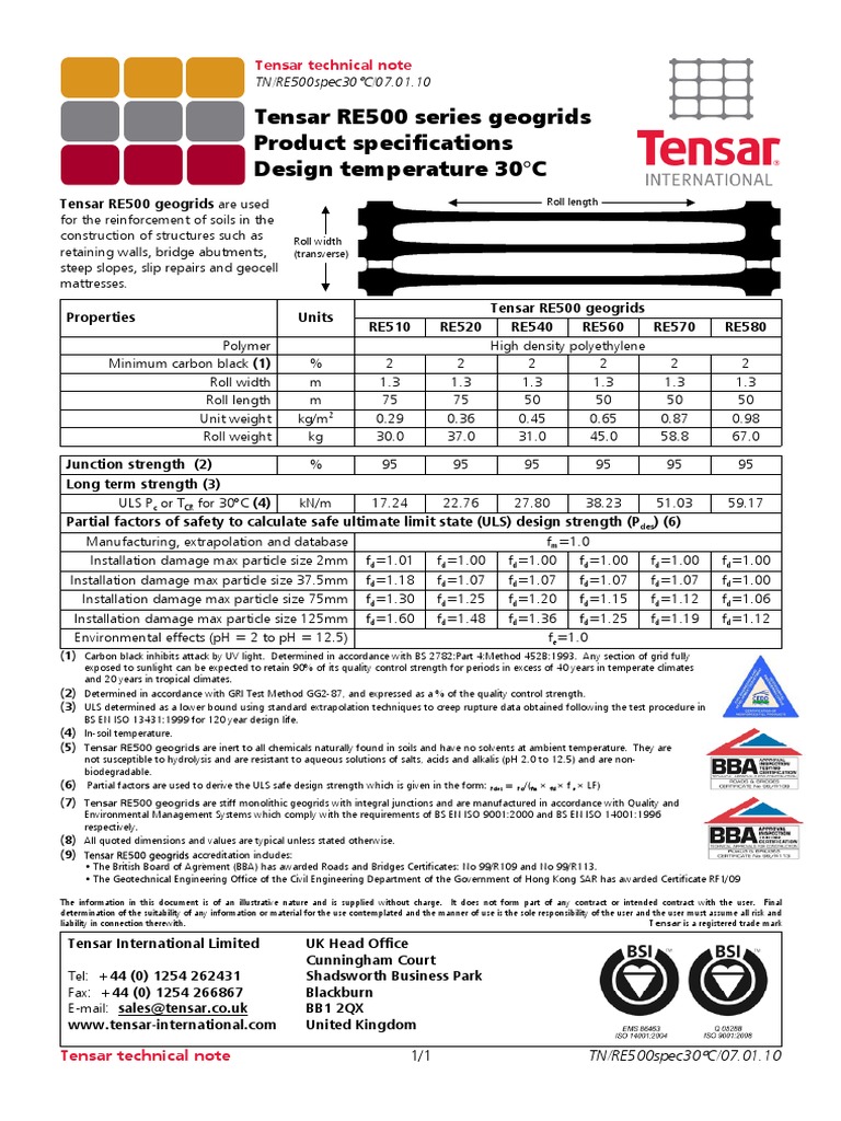 RE500 30oc Spec | PDF | Chemistry | Materials