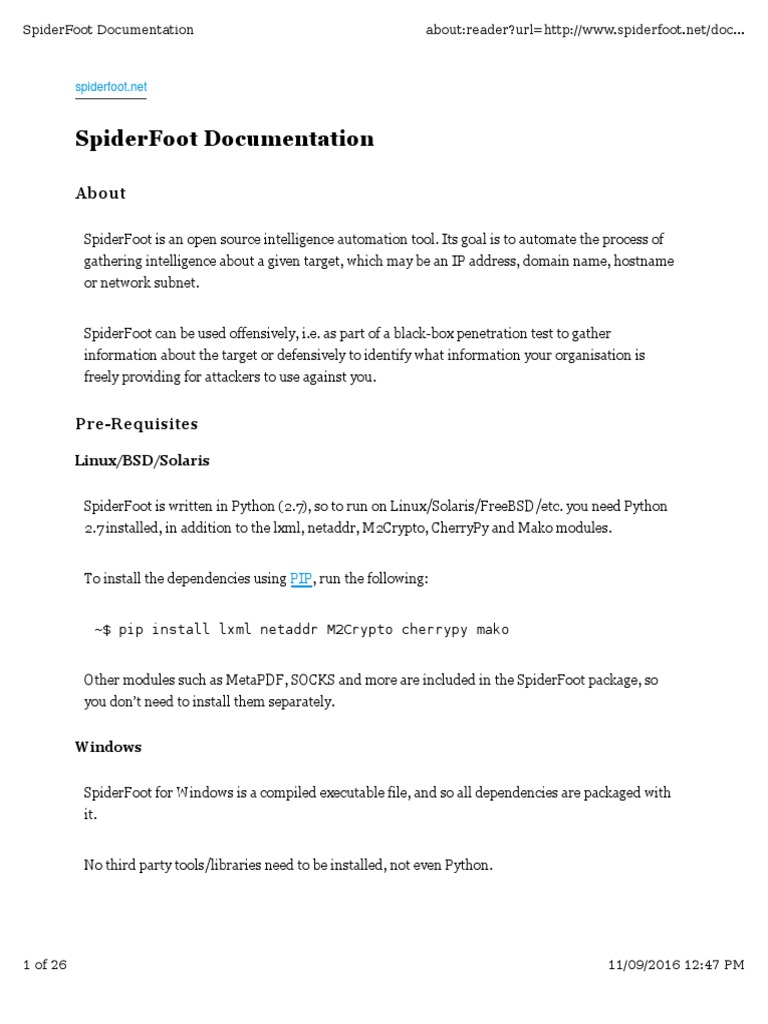 SpiderFoot Documentation: Getting Started with SpiderFoot Intelligence ...