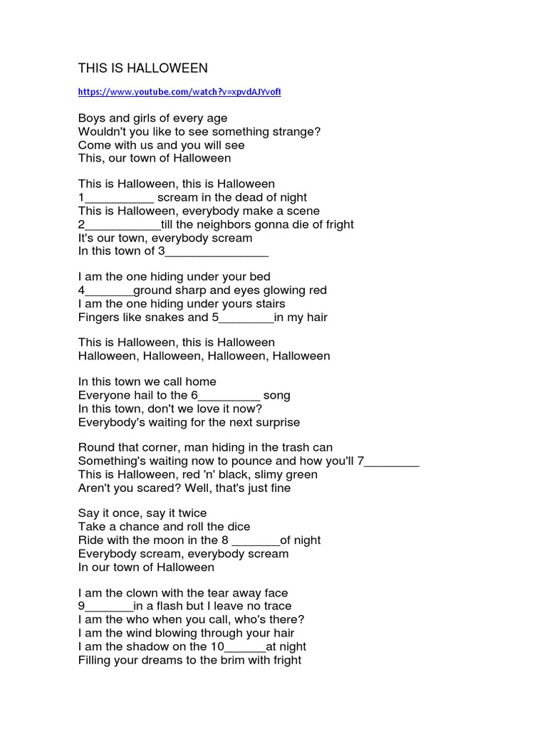 Halloween Songs Par Practicar | Download Free PDF | Halloween | Trick ...