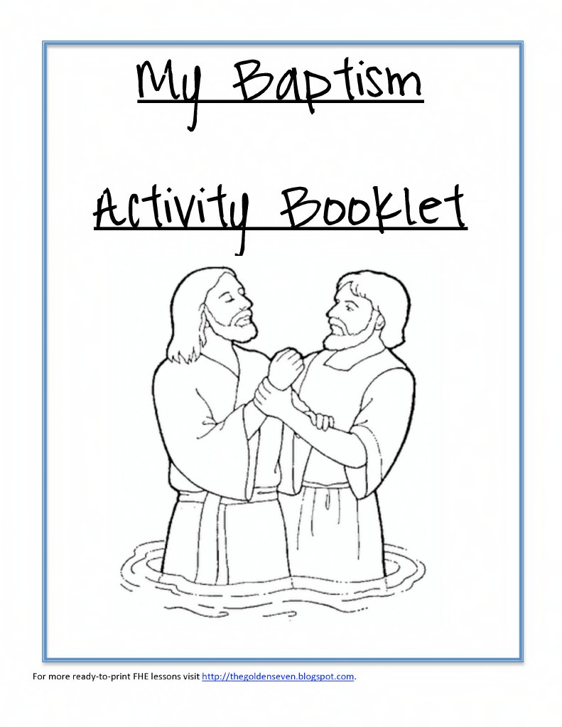 Baptism Activity Booklet | PDF