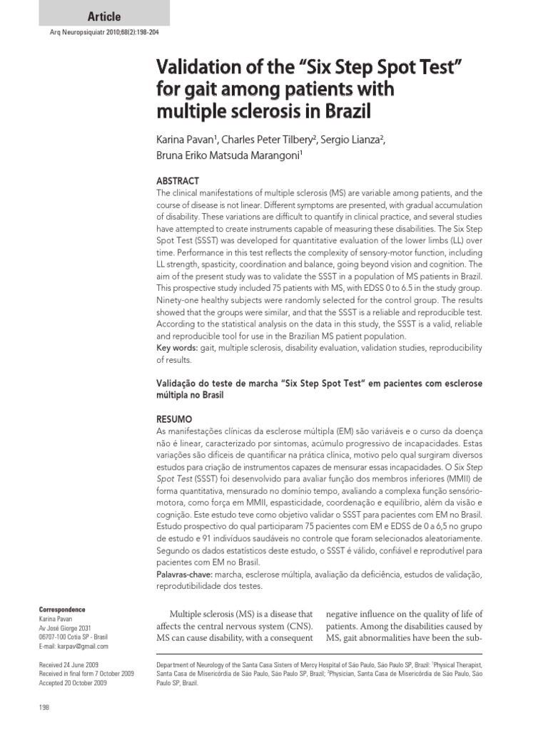 Six Spot Step Test | PDF | Standard Deviation | Analysis Of Variance