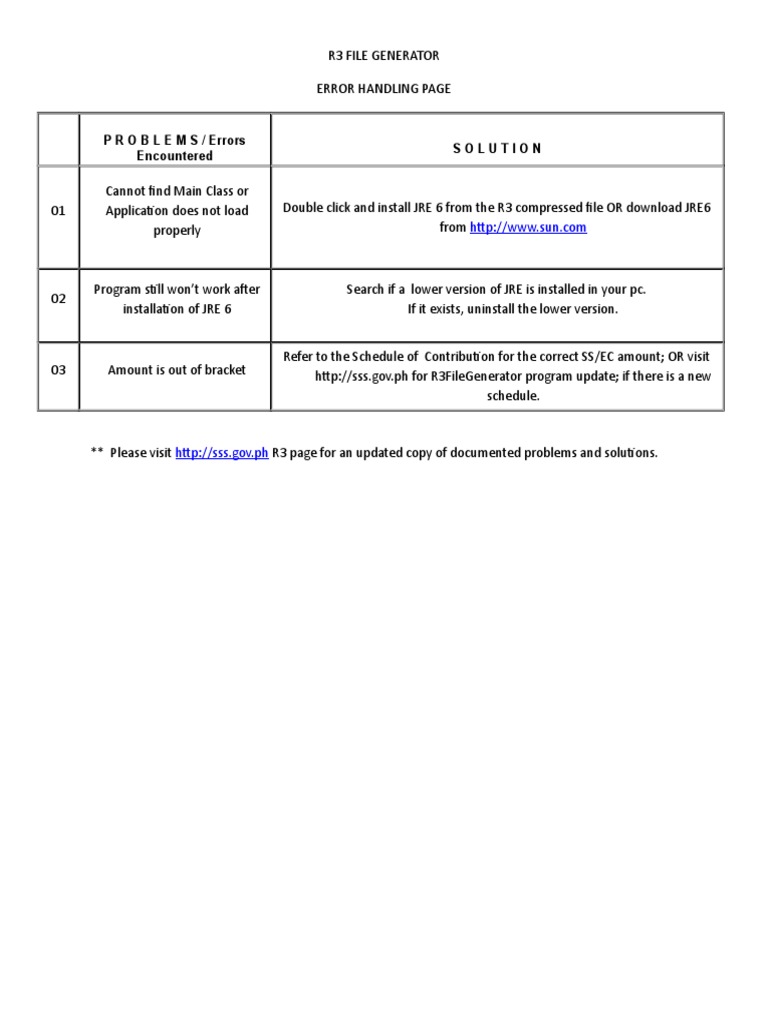 R3 File Generator Error Solutions Guide | PDF