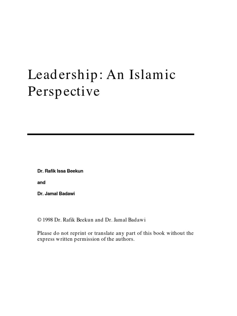 Leadership: An Islamic Perspective | PDF | Muhammad | Hadith