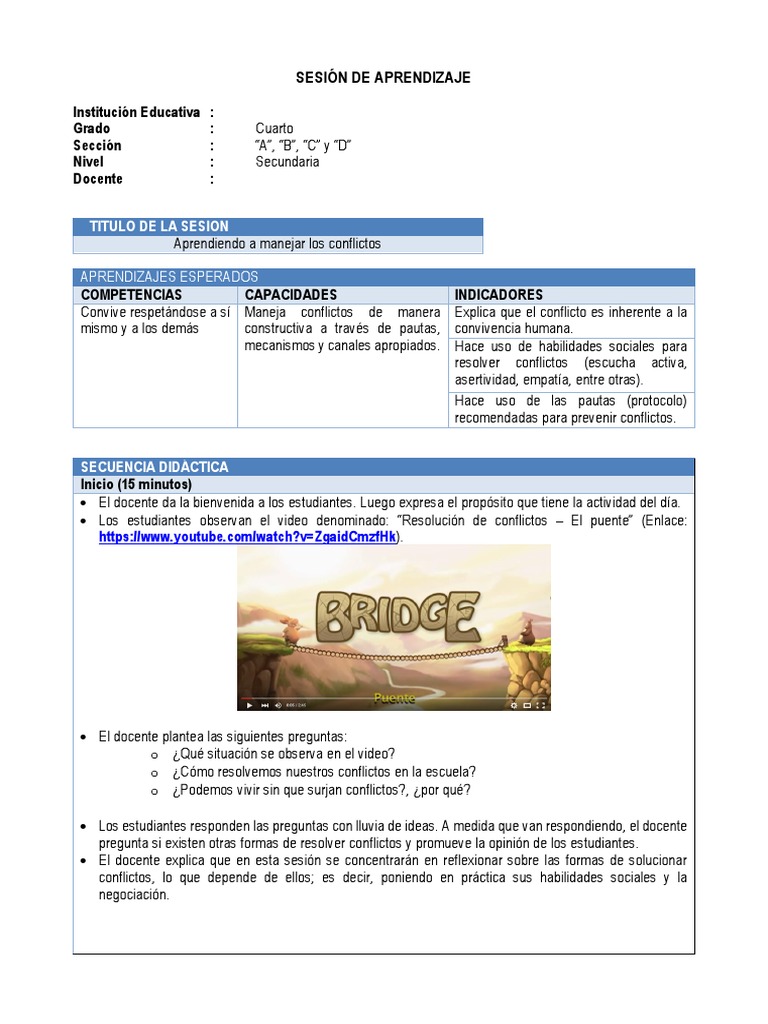 Habilidades Sociales Para Resolver Conflictos