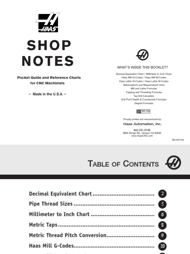 CNC Machinist Reference Guide-39-1501104 2015 PDF | PDF | Numerical ...