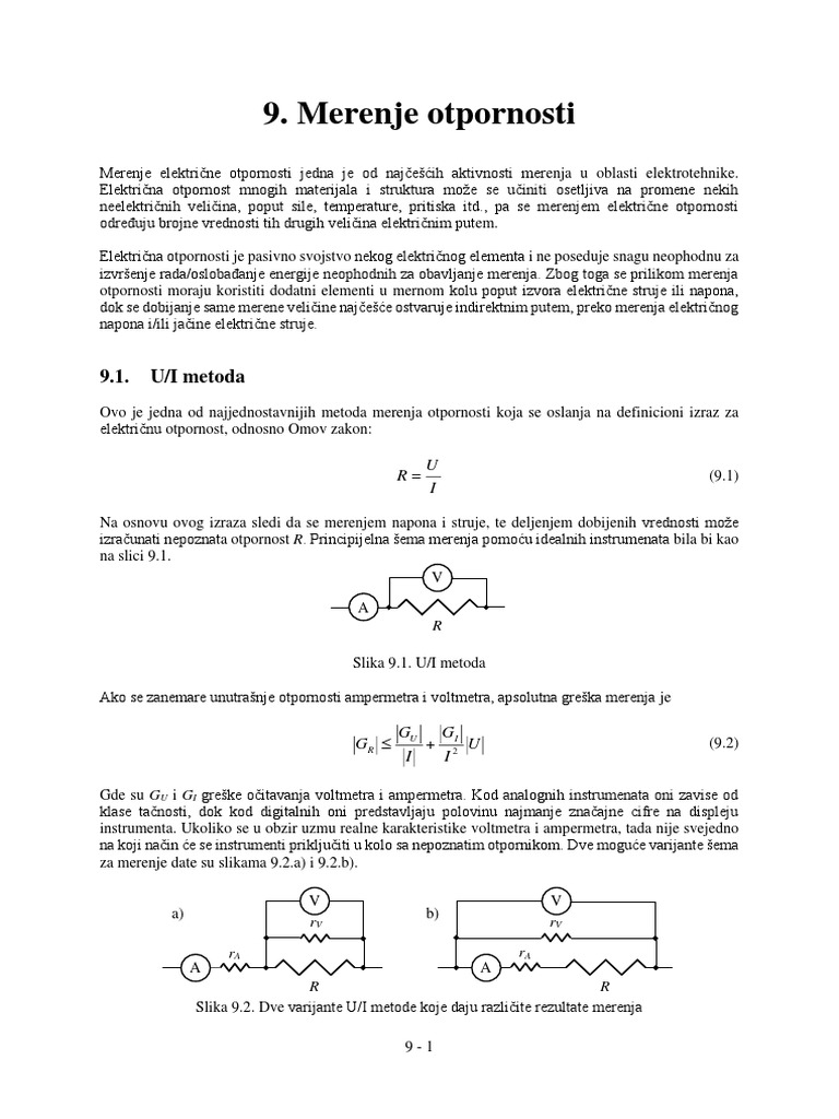 Merenje Otpornosti | PDF