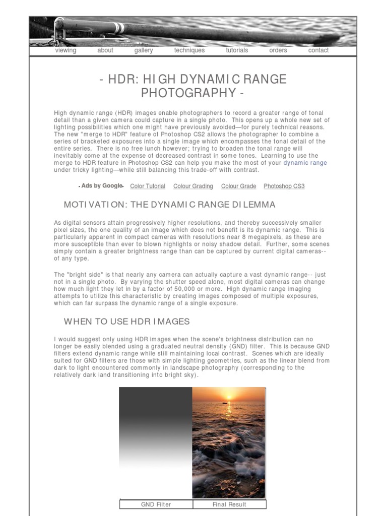 High Dynamic Range | PDF | High Dynamic Range Imaging | Exposure ...