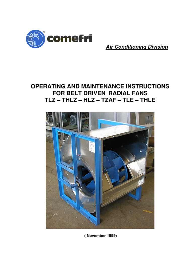Comefri I&M English | PDF | Belt (Mechanical) | Bearing (Mechanical)