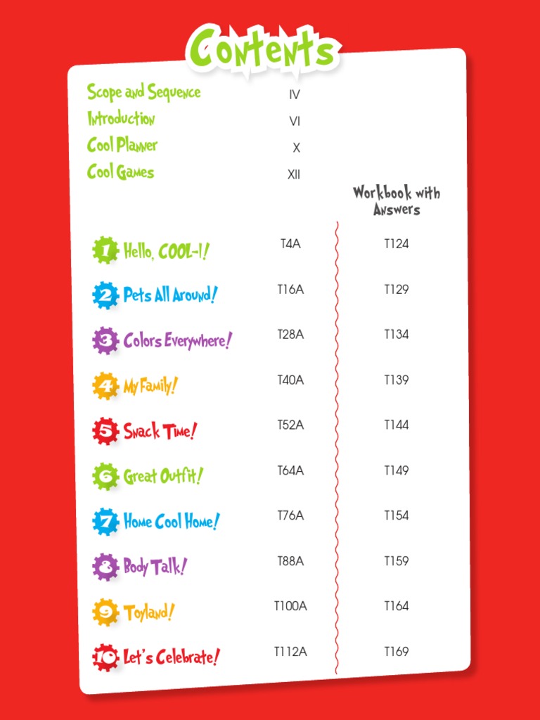 Cool-1 Workbook: Vocabulary & Grammar | PDF