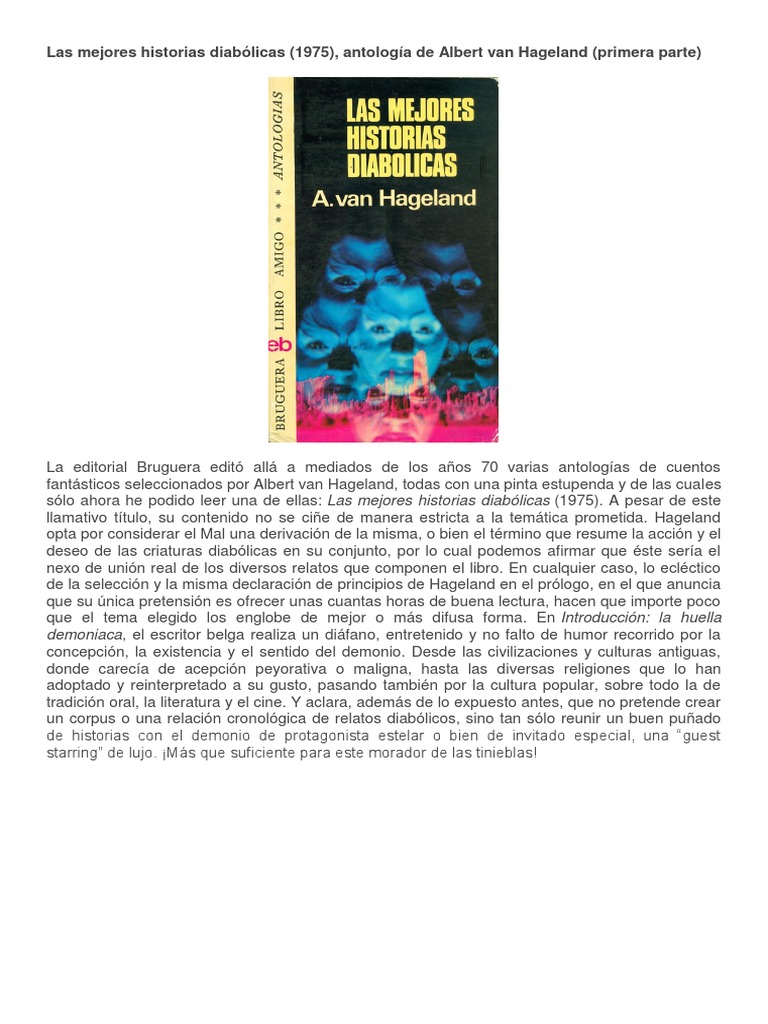 Antología de historias diabólicas | PDF | Demonios | Cuentos