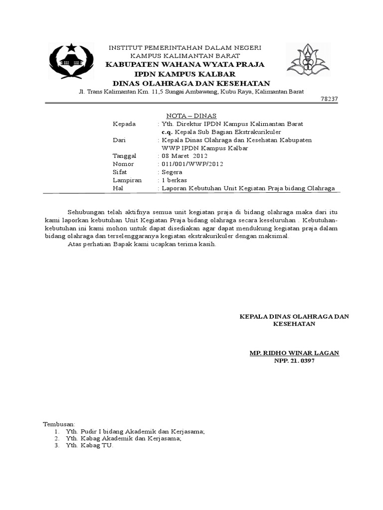 Nota Dinas Print | PDF