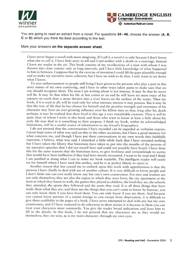 CPE - Reading and UoE - December 2016 | PDF