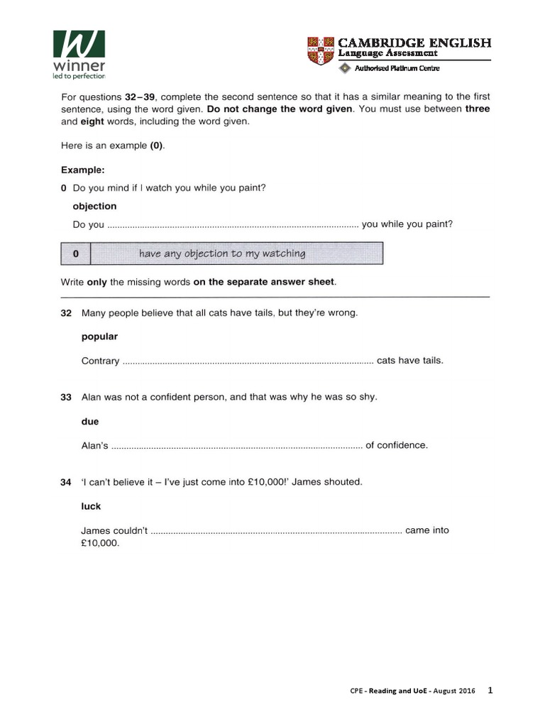 CPE - Reading and UoE - August 2016 | PDF