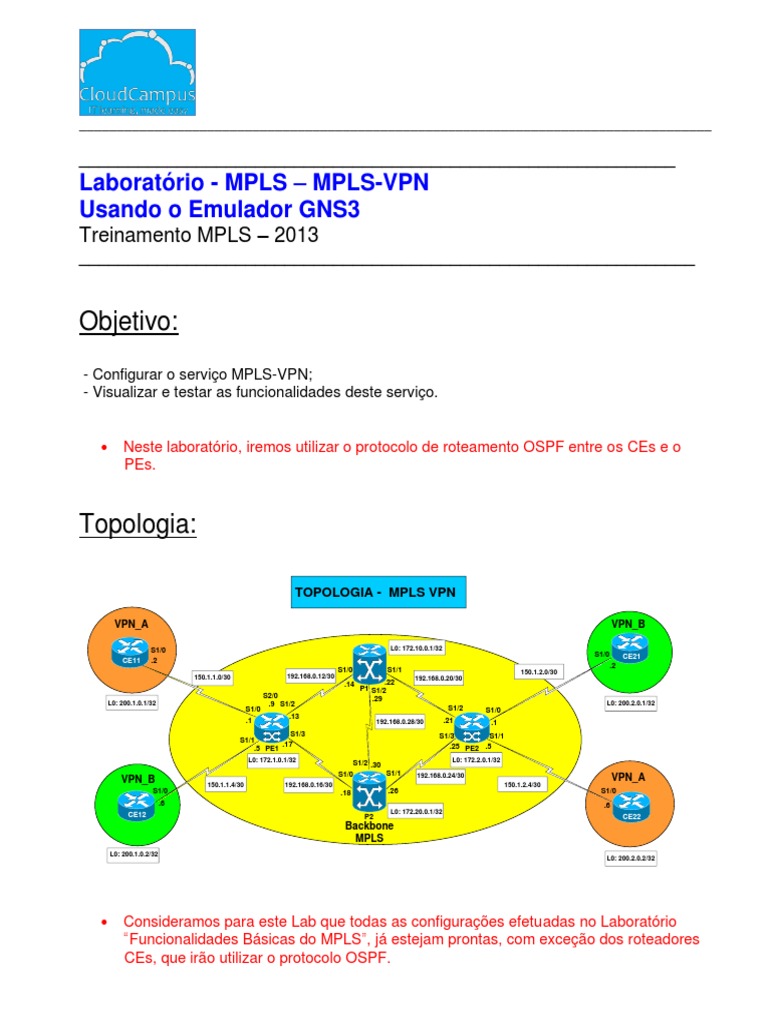 Lab - Mpls - VPN Com Ospf Entre Ce e Pe | PDF | Roteador (informática ...