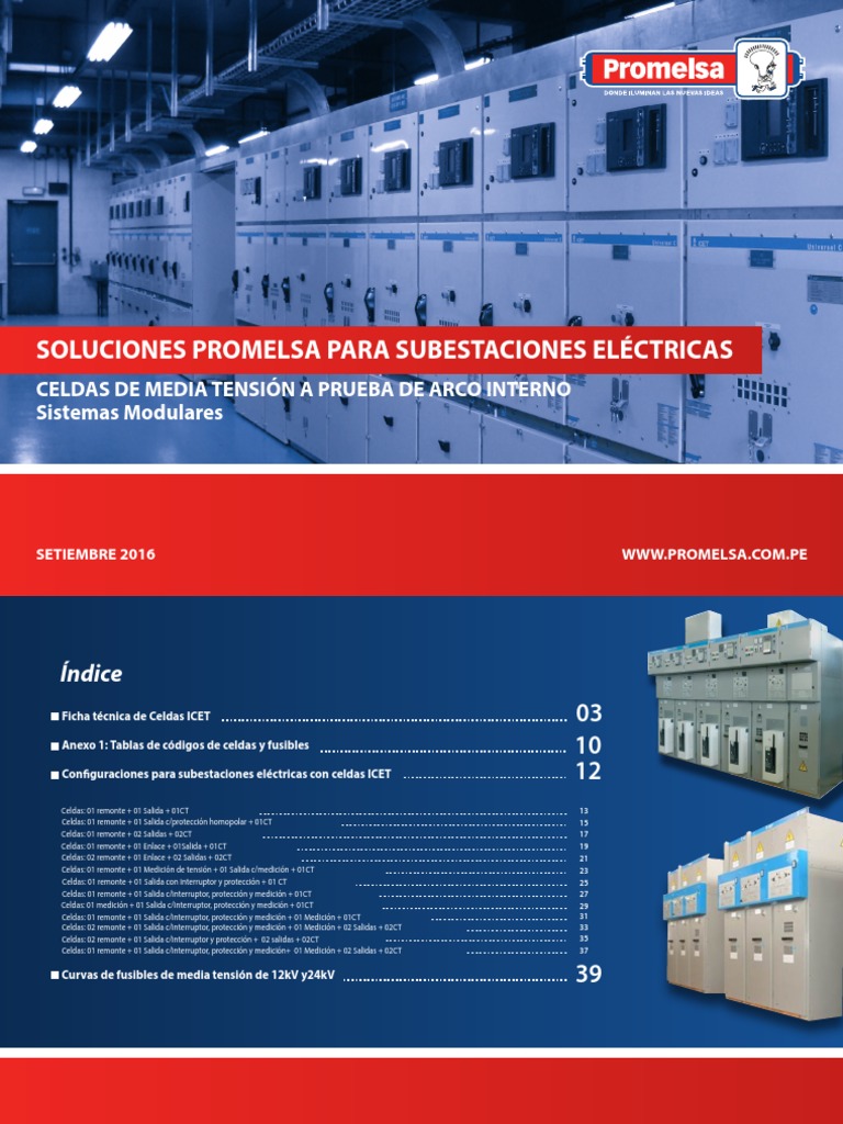 (Catalogo Soluciones ICET) Set 2016 | PDF | Subestacion electrica | Transformador