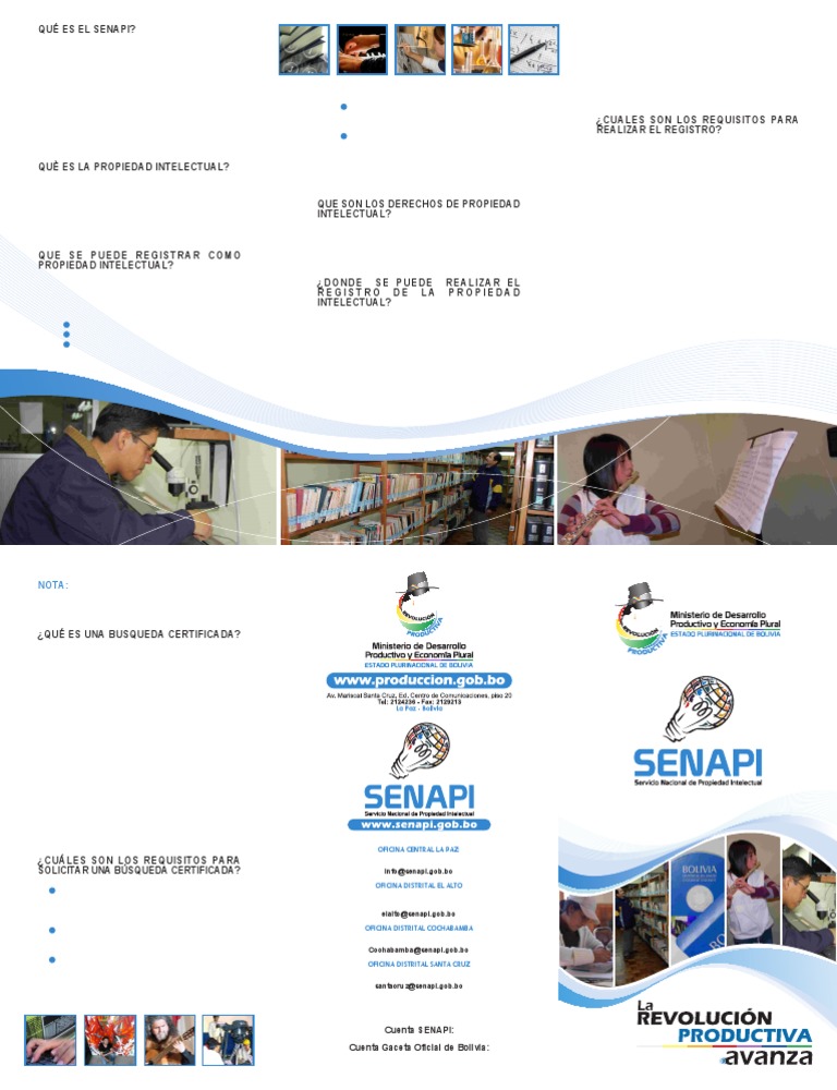 SENAPIQue - Es - El SENAPI PDF | PDF | Propiedad intelectual | Patentar
