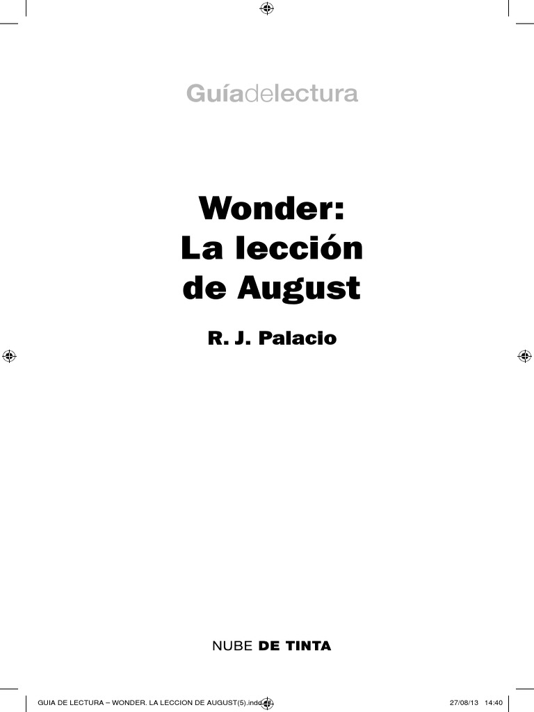 Guia de Lectura La Leccion de August PDF | PDF | Familia | Lectura ...