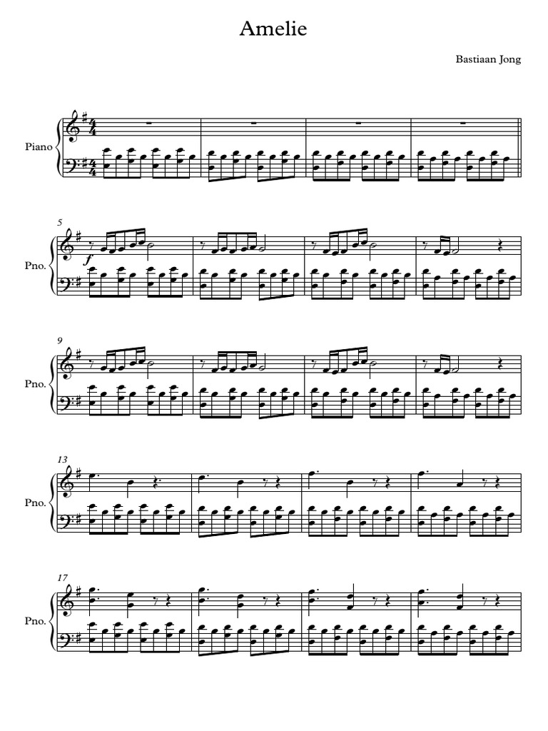 Amelie - Partitura Completa | PDF