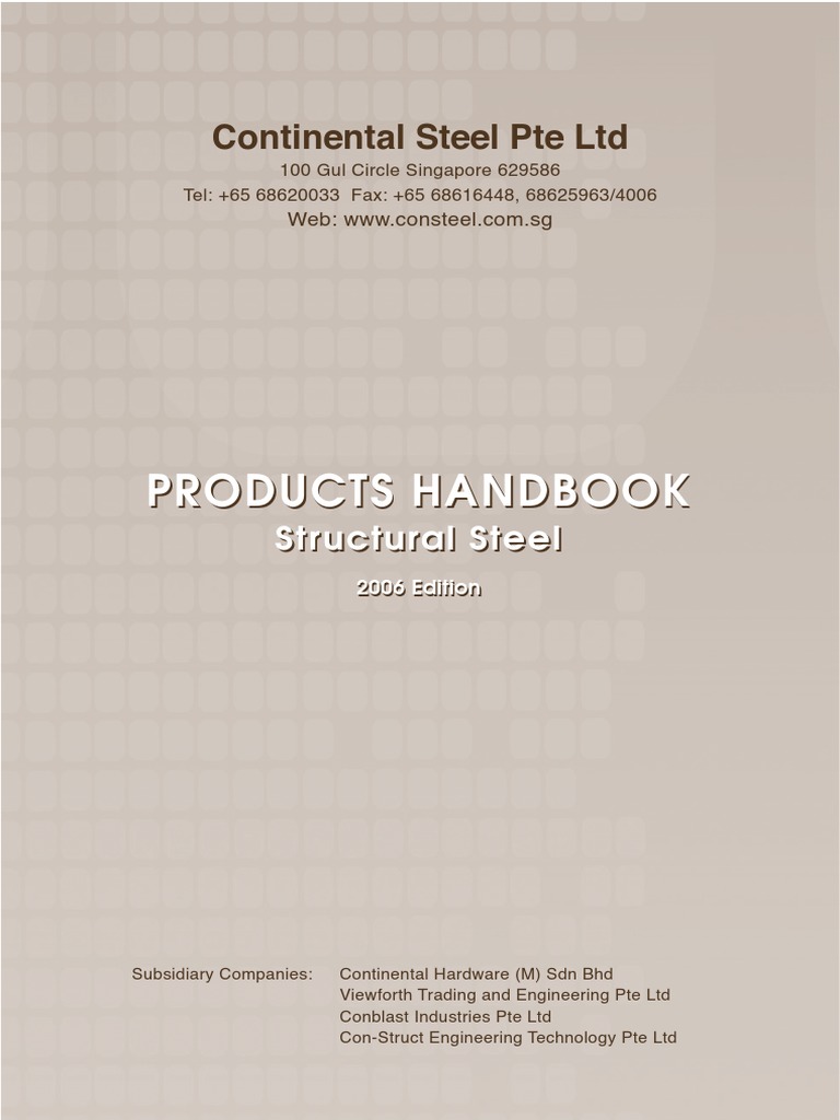 Consteel2006 - Structural Steel Product Handbook PDF | PDF | Business