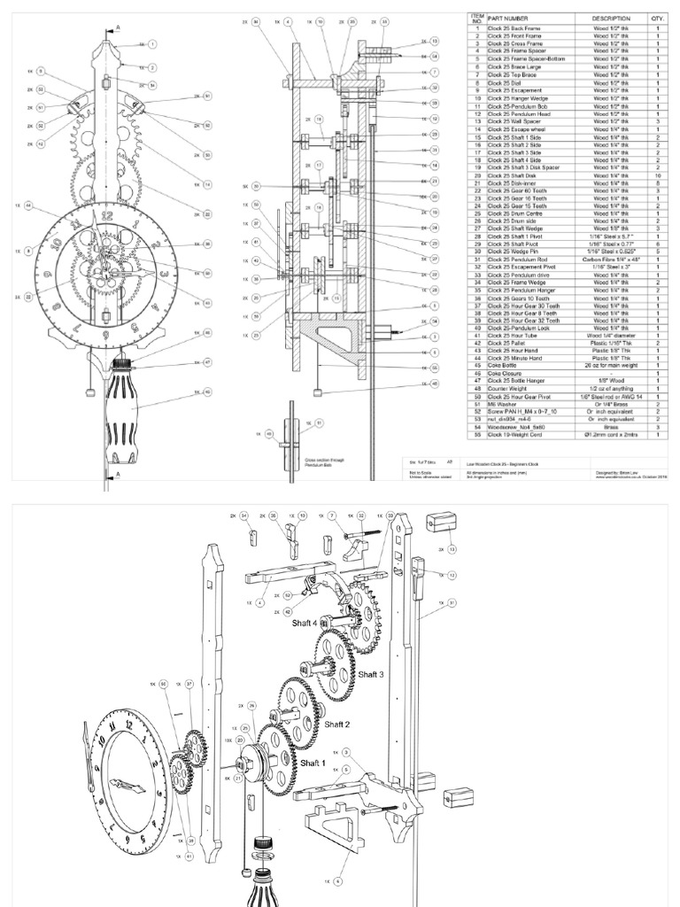 Clock 25 Drawings and Plans | PDF