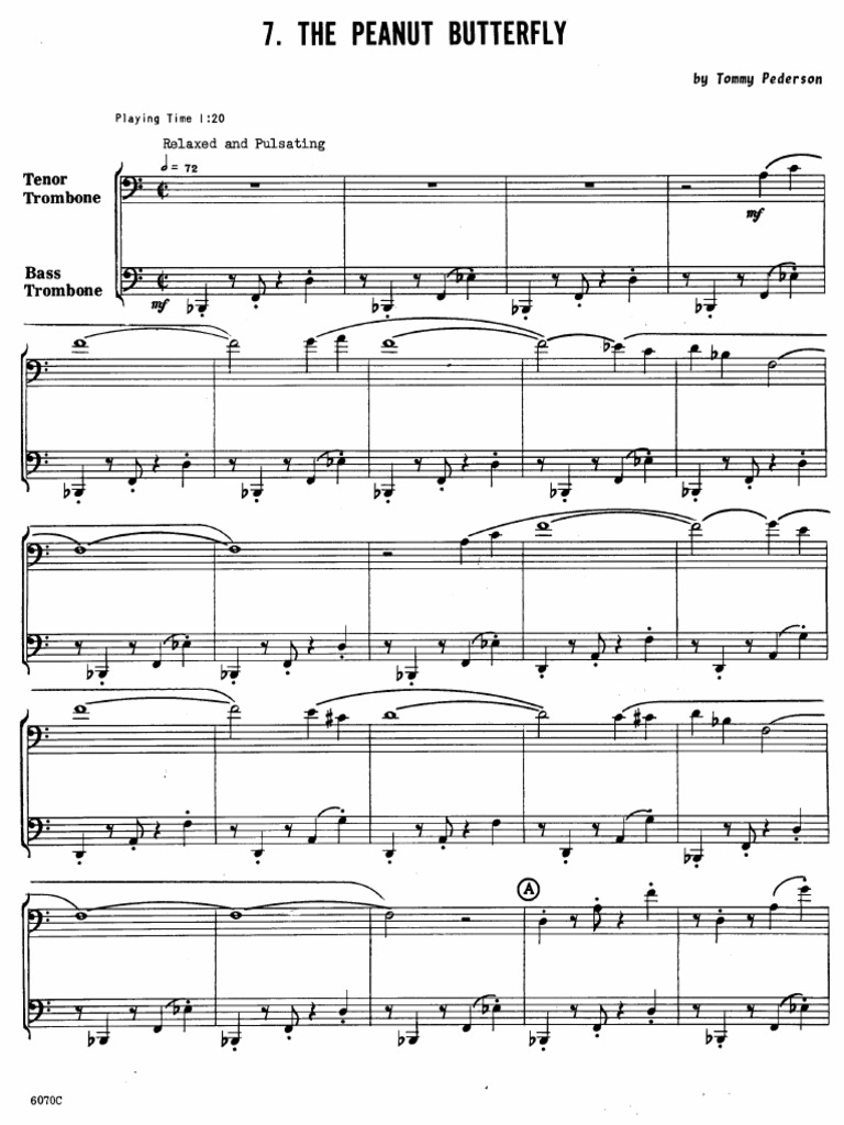 7 - The Peanut Butterfly - Duo For Trombone Tenor and Bass Trombone by ...