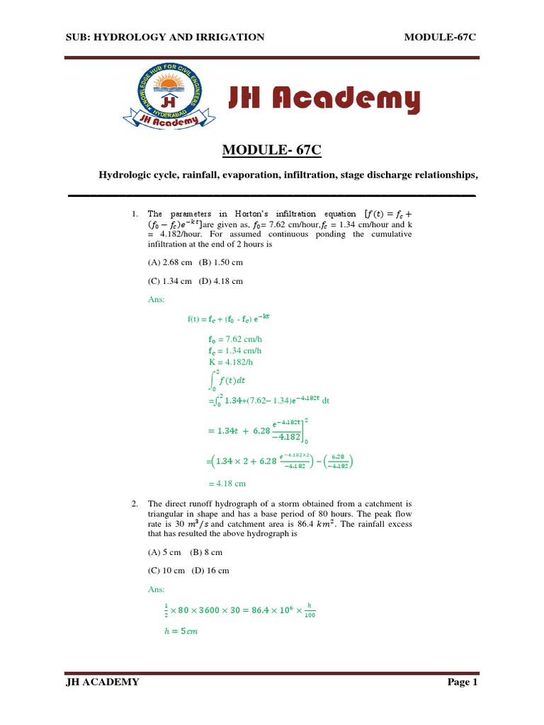 67C | PDF | Drainage Basin | Discharge (Hydrology)