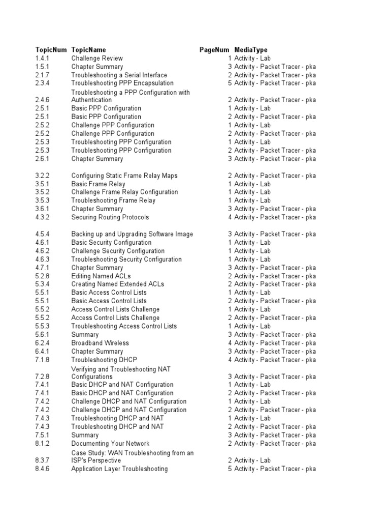 Copia de E4 Lab PT Outline | PDF | Computer Network | Computer Engineering