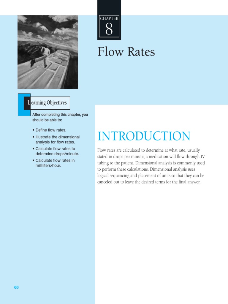 Ch08 Flow Rates | PDF | Intravenous Therapy | Fraction (Mathematics)