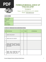 Form Medical Check Up | PDF