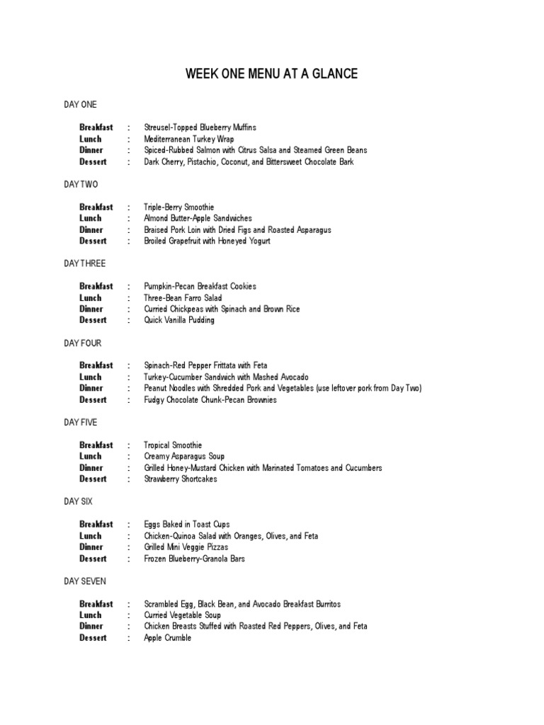 Weekly Meal Plan: Healthy Recipes | PDF | Lunch | Asian Cuisine
