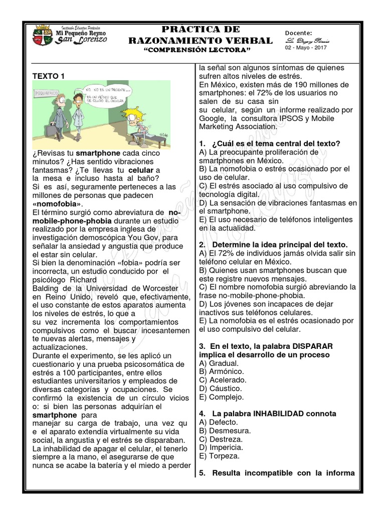 Práctica de Comprensión Lectora Rpta | PDF | Leonardo Da Vinci | Pseudociencia