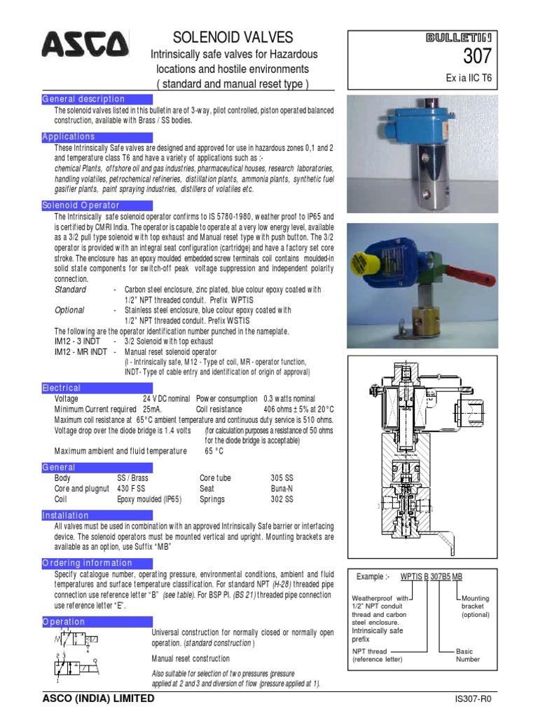 307 - Three Way Intrinsic Safe | PDF | Valve | Pipe (Fluid Conveyance)