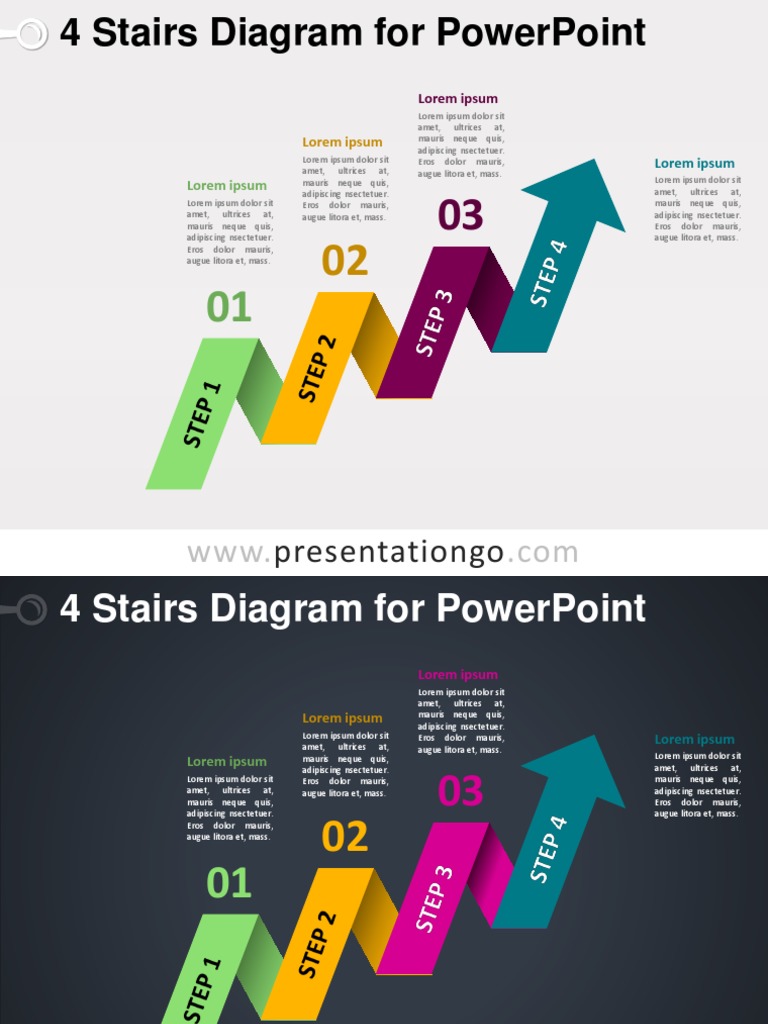 4 Stairs Diagram for PowerPoint | PDF