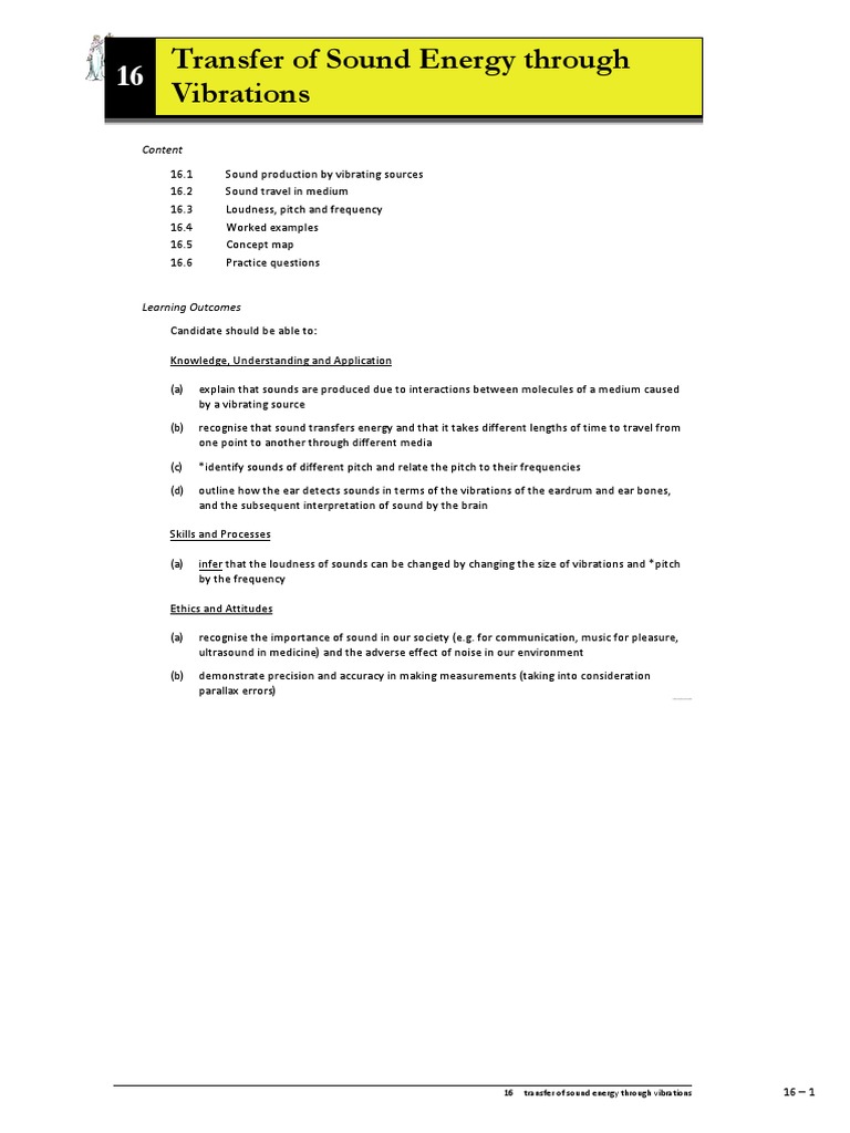 Transfer of Sound Energy Through Vibrations: Content | PDF | Hearing ...