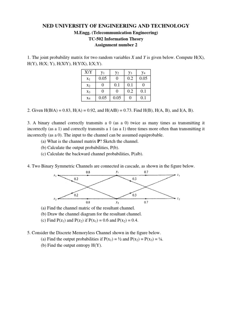 IT Assignment 2 | PDF | Channel (Communications) | Scientific Modeling