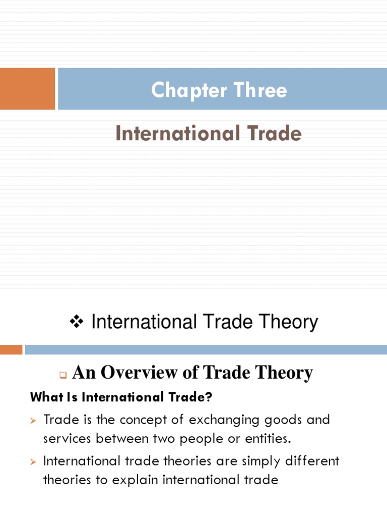Chapter 3 - International Trade | PDF | Dumping (Pricing Policy ...