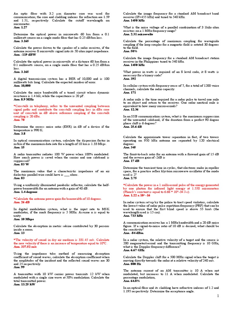 Communications | PDF | Bandwidth (Signal Processing) | Frequency Modulation