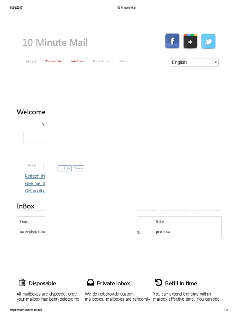 10 Minute Mail Pdf Cyberspace Communication