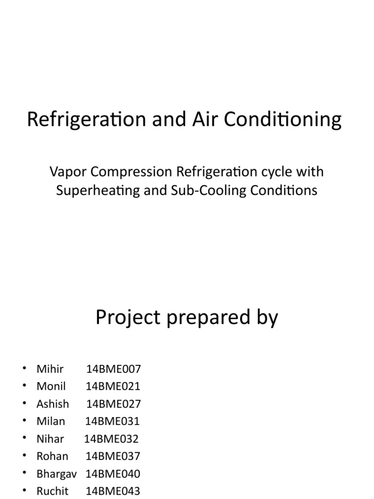 VCRS Rac | PDF | Refrigeration | Transparent Materials