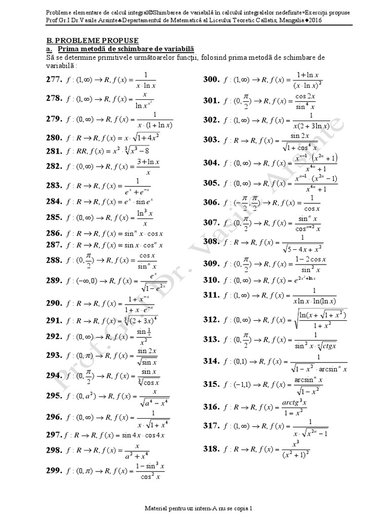 Exercitii-Schimbarea de variabila in integrala nedefinita.pdf
