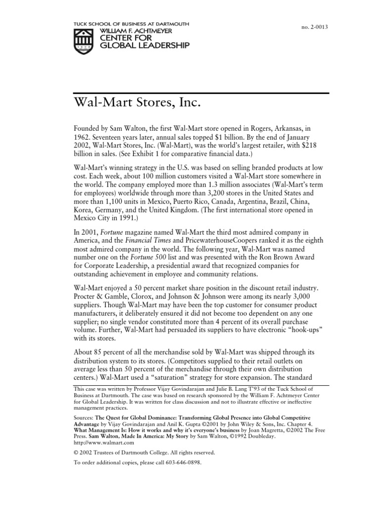 Walmart Stores | PDF | Walmart | Retail