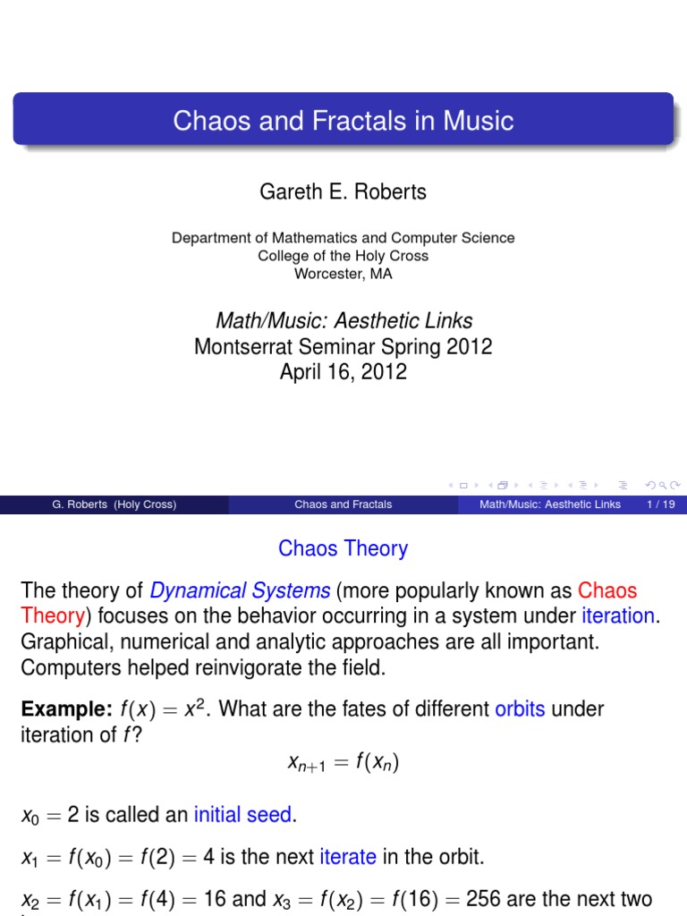 Fractals in Music | PDF | Chaos Theory | Mathematical Concepts