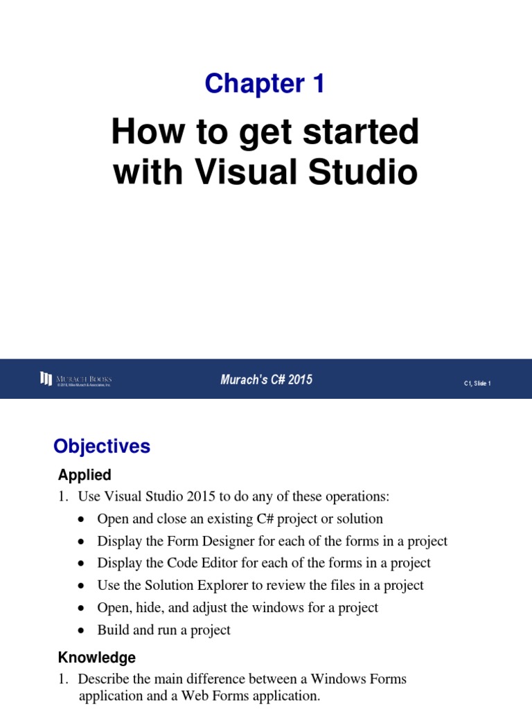 Chapter 1 Slides | PDF | Microsoft Visual Studio | Model–View–Controller