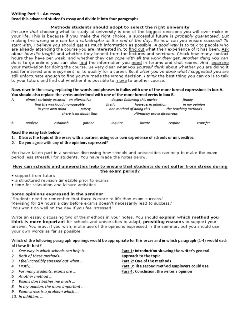 Writing Part 1 Essay | PDF | Essays | Communication