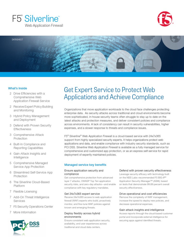 f5 Silverline Web Application Firewall Datasheet | PDF | Cloud ...