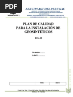 Plan de Trabajo Instalacion de Geomembrana y GCL - Dique R4 V.00 | PDF ...
