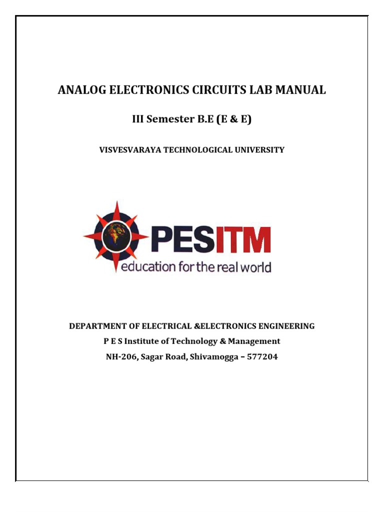 Aec Lab Manual Pdf Rectifier Amplifier