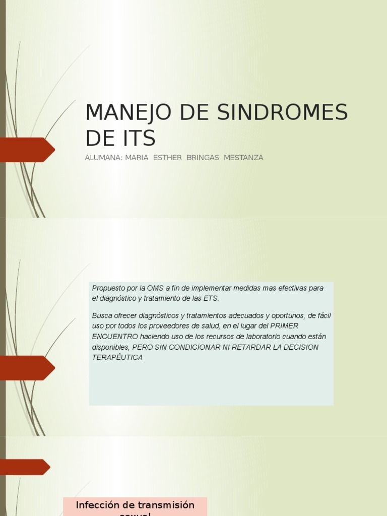 Manejo de Sindromico | PDF | Infección transmitida sexualmente | Rtt